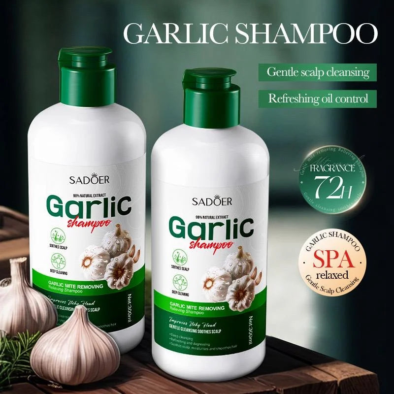 SADOER Garlic Shampoo – Soothes Scalp & Deep Cleansing for Strong, Hea ...